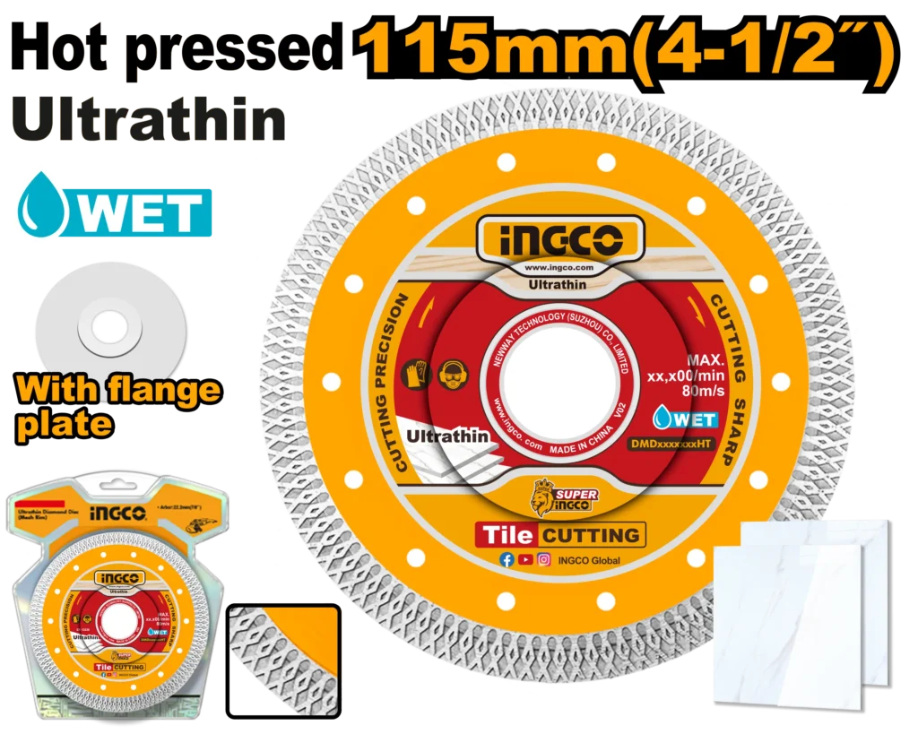 DISCO DIAMANTE ULTRA FINO 115(4 1/2")X22.2MM INGCO - Gala Importaciones